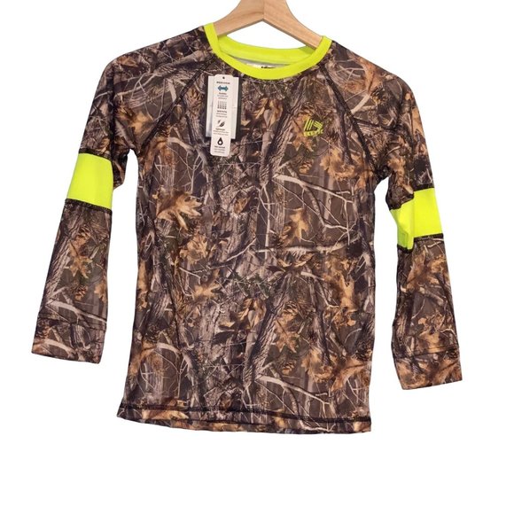 RBX | Shirts & Tops | Rbx Performance Shirt Brown Camouflage Neon Long ...
